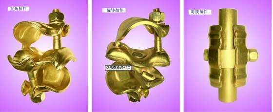 Casted Iron  Galvanized Double pressed Stamping Scaffolding Pipe Clamp swivel 48.3mm drop forged