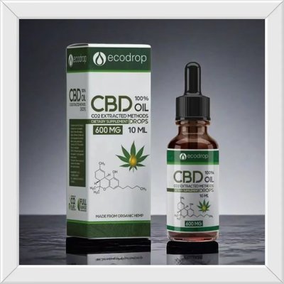Custom Paper Box For Cbd Oil Drops Packaging With 10ml Dropper Bottles