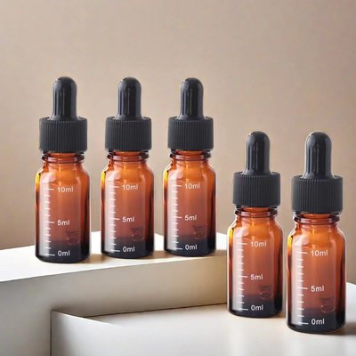 10ml Glass Bottle With Dropper , Glass Pipette Graduated 10ml Dropper Bottle