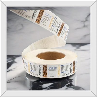 Custom Sticker HS-100 Customizable Design with HS-100 Code and Rectangle Label Corner