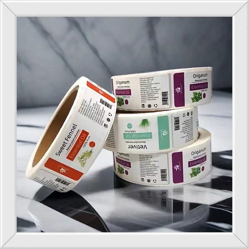 Pharmaceutical Oil Package Custom Bottle Sticker Round/Retangle Label Corner