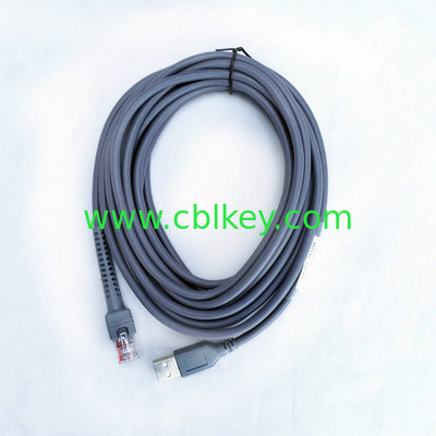 7FT USB TO RJ50 10P10C BARCODE SCANNER USB CABLE FOR LS2208,LS4278