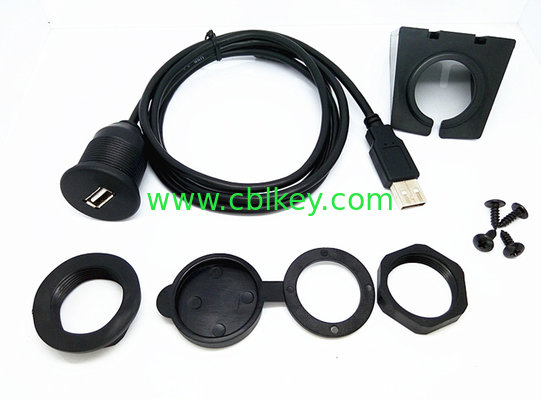 2m Car Dashboard Flush Mount USB Extension Car Radio cable