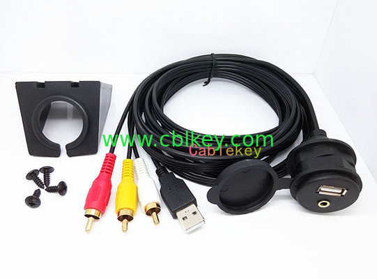 Waterproof Car Dash board Insulations Flush Mount Hdmi and 3RCA Extension Car Radio cable