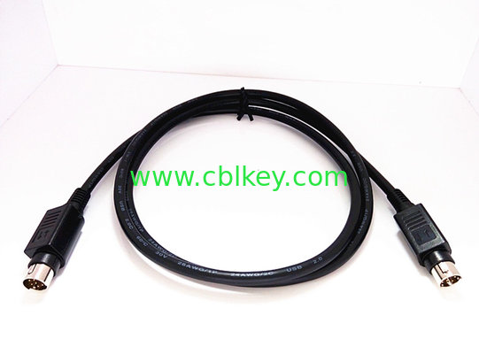 1M Mini din Male to Male with lock GROM Audio Cable
