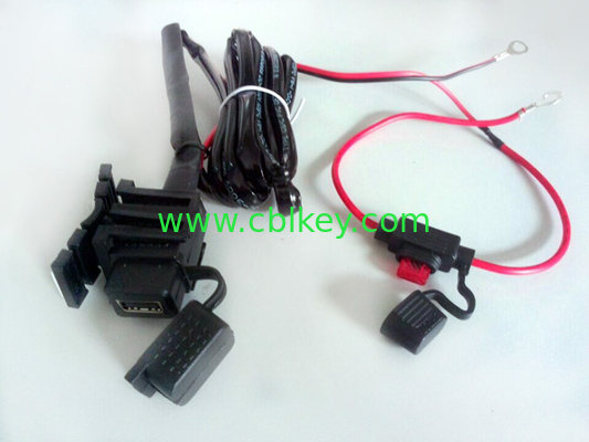 12V Motorcycle USB Charger Cable For iPad Phone Power System