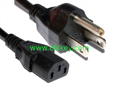US IEC Kettle Mains Cable 3 Pin Plug TO IEC C13. USA to Kettle Lead Cord in Black