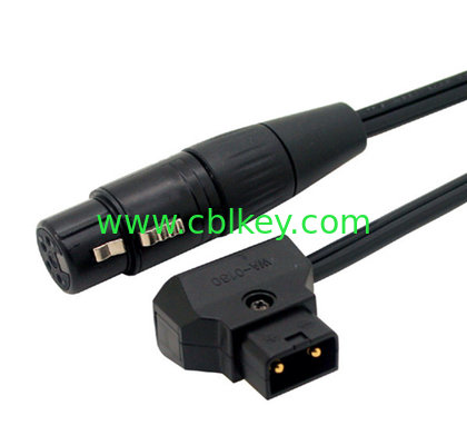 1M D-Tap Dap 2Pin Male to XLR 4pin femlae Cable for DSLR Rig Power V-Mount Anton