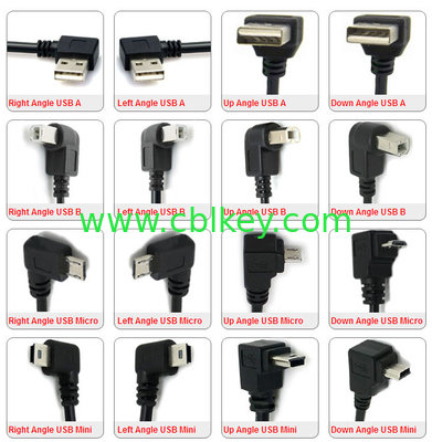 Custom angle usb 2.0 cable