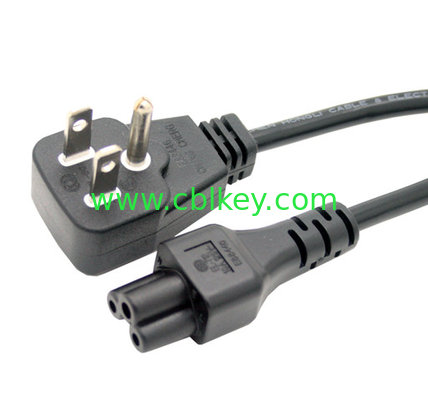 1m Flat Plug Power cord, Nema 5-15P flat Plug to C5 power cable