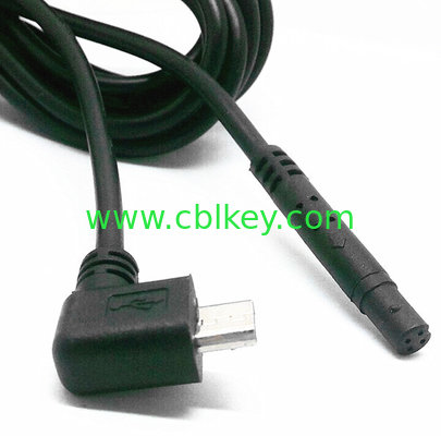 Right angle micro usb to 4pin camera cable for BM Car Camera