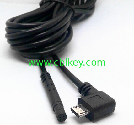 Right angle micro usb to 4pin camera cable for BM Car Camera