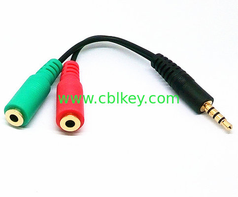 High quality 3.5mm Headset and microphone splitter cable
