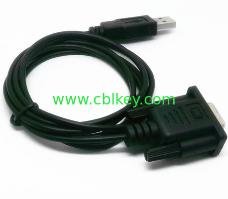 USB 2.0 A male to RS232/DB9/DE9 female connecting programing cable