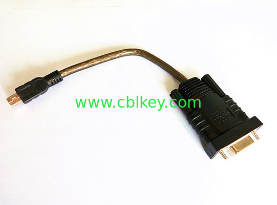 Mini usb to RS232 DE9PIN Female cable With IC PL2303RA  0.2M