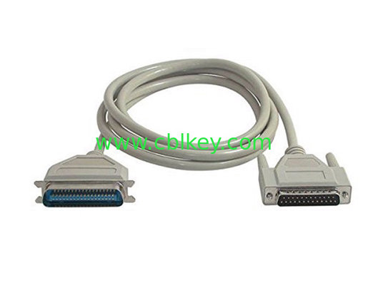 DB25 Male to Centronics 36 Male Parallel Printer Cable, Beige (6 Feet/1.82 Meters)