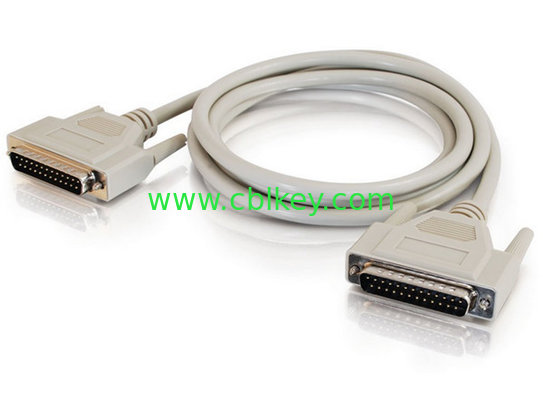 DB25 M/M Serial RS232 Cable, Beige (6 Feet/1.82 Meters)