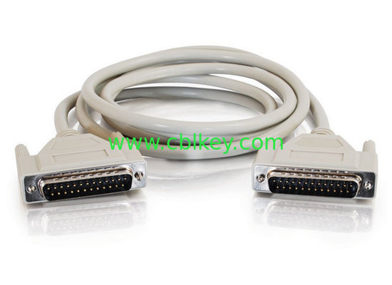 DB25 M/M Serial RS232 Cable, Beige (6 Feet/1.82 Meters)