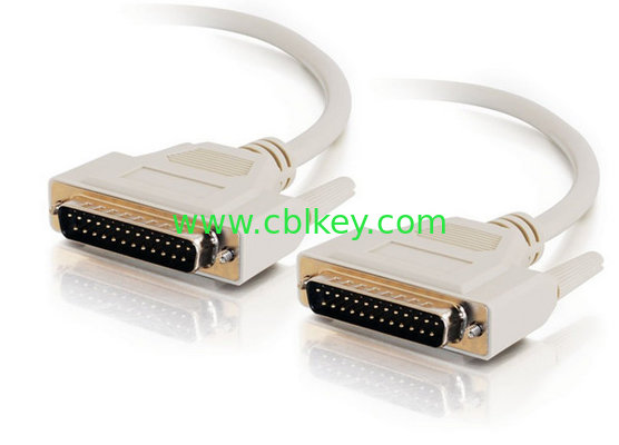 DB25 M/M Serial RS232 Cable, Beige (6 Feet/1.82 Meters)