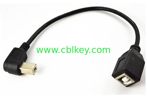 USB 2.0 B female to left angle B male printer short extension cable Adapter