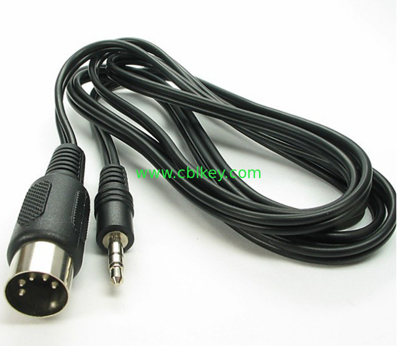 2M 5 Pin Din MIDI Plug To 3.5mm Jack Stereo Plug Audio Cable