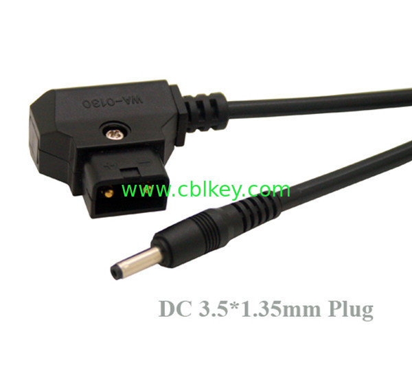 1M D-Tap Male to DC 3.5*1.35mm Power Cable for DSLR Rig Power V-Mount Anton Battery