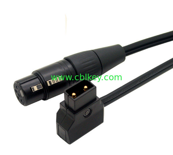 1M D-Tap Dap 2Pin Male to XLR 4pin femlae Cable for DSLR Rig Power V-Mount Anton