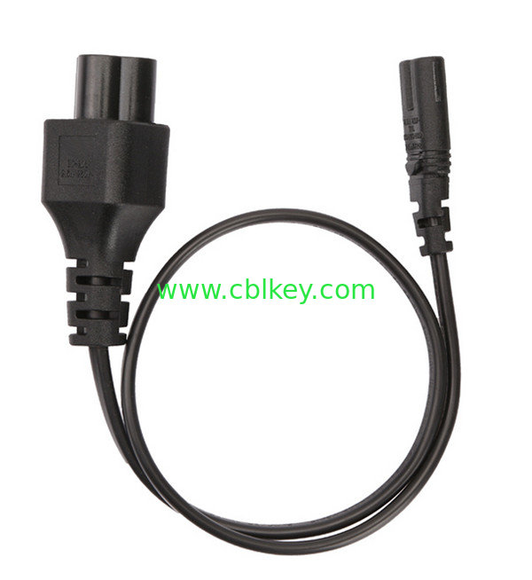 IEC 320 3pin C6 Micky male C7 2 pin female AC Power Cord, C6 to C7 Power cord 50cm