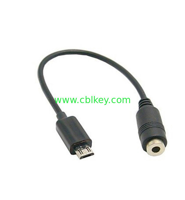 Micro USB Male to Stereo 3.5mm Female Car AUX Out Cable for Galaxy S4 Note2 s5 i9600 & Not