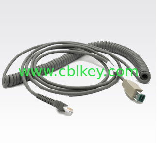 CBA-U08-C15ZAR Coiled 12V powered USB to RJ45 10P10C Cable for Scanner Series