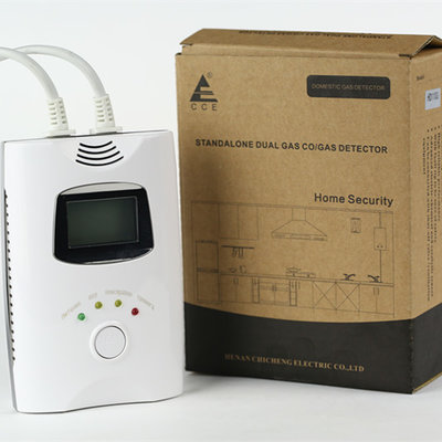 LPG gas leak alarm with backlit LCD screen and relay output