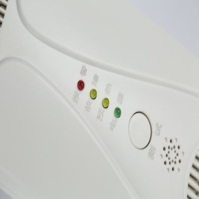 Methane gas detector alarm for commercial and kitchen use, with patented appearance and relay output