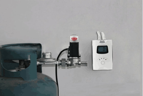 Autoprompt indoor natural gas detector with shutoff valve and factory price