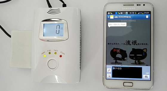 LPG gas leak detector for home use with GSM making phone call and text when alarm