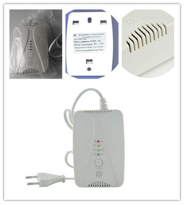 Wall mounted white standalone LPG detector with cheap price ,European plug,ABS for kitchen