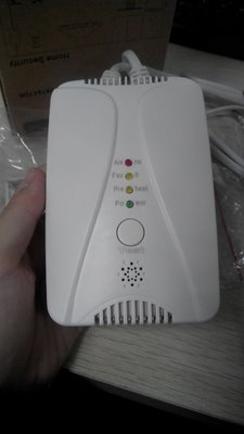 Wall mounted white standalone LPG detector with cheap price ,European plug,ABS for kitchen