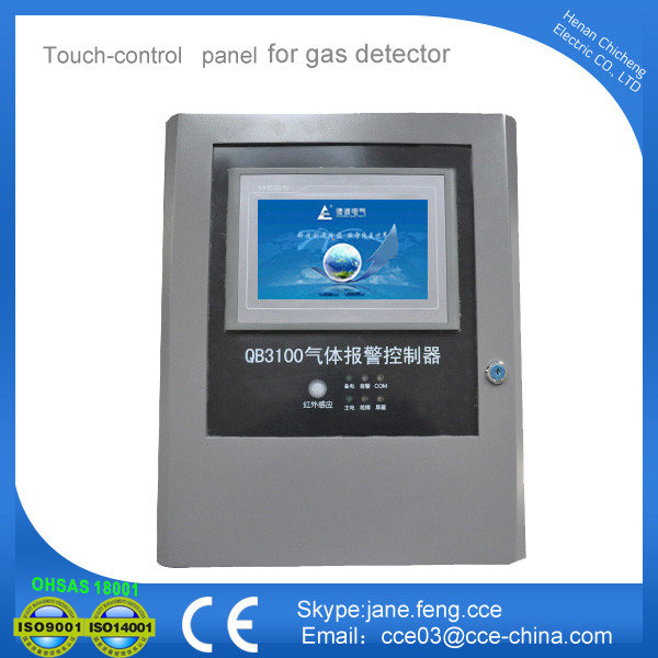 Gas detector controller with 8 channels,touch screen to control 8 detectors