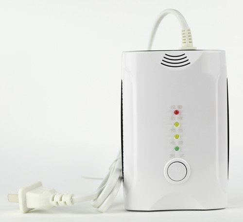 Carbon monoxide alarm with relay and shutoff valve optional for home use