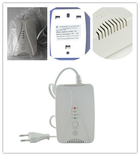 Wall mounted white standalone LPG detector with cheap price ,European plug,ABS for kitchen