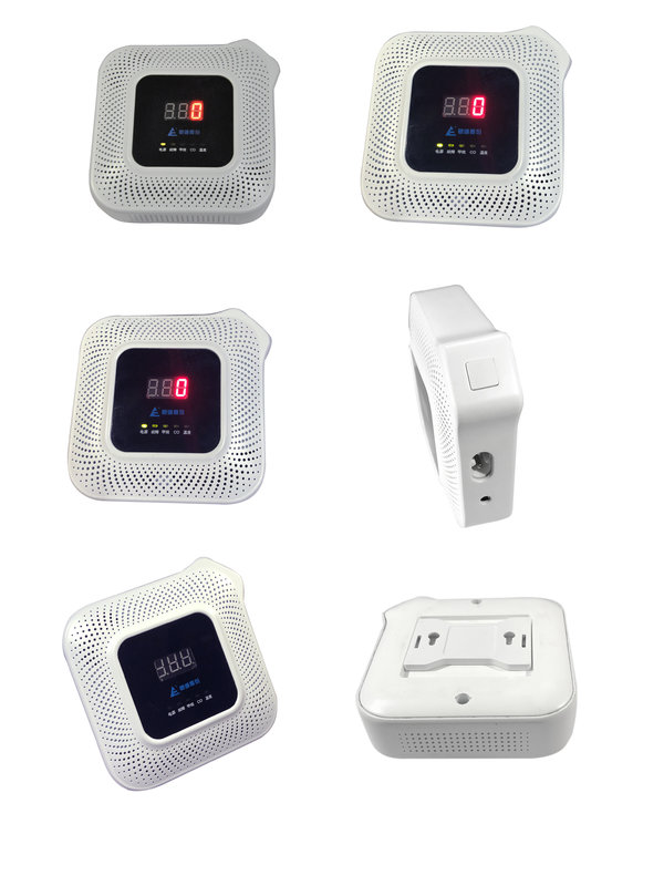 Home Dual gas detector for commercial for carbon monoxide and natural gas with flexible port for valve and power