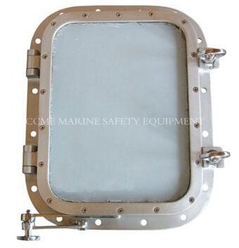 800mmx800mm marine Rectangular Window bolted type hinged and inward open type