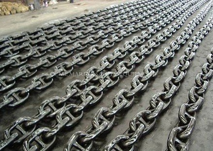 Offshore Mooring Black Tarred U2 U3 Stud link used anchor chain
