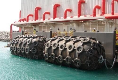 Marine Pneumatic Rubber Fender with Galvanized Chain and Tire