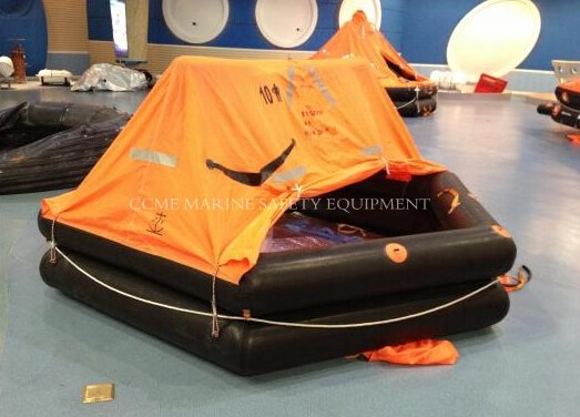 SOLAS throw-over boad type inflatable life raft for 10 persons