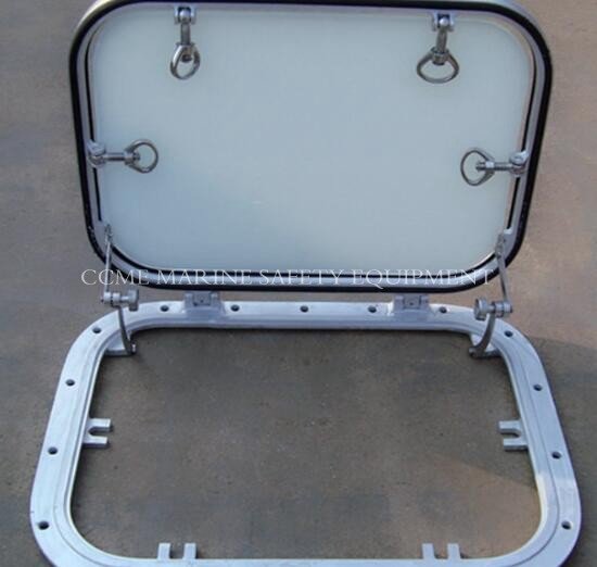 800mmx800mm marine Rectangular Window bolted type hinged and inward open type