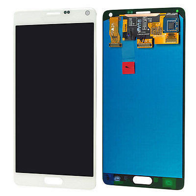 White Mobile Phone LCD Display / Samsung Note 4 LCD Digitizer