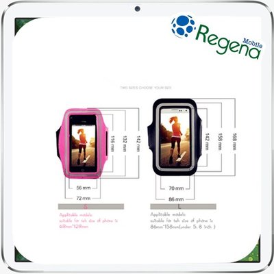 Waterproof 0.3mm Mobile Phone Accessory Touch Screens Arm Belt With Transparent Windows