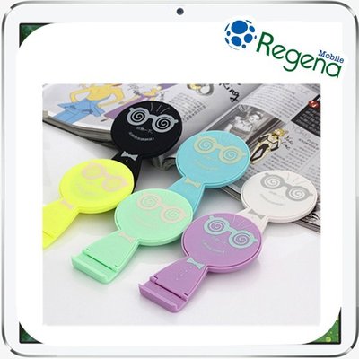 Fancy Folded Mobile Phone Accessory Phone Bracket With Cosmetic Mirror