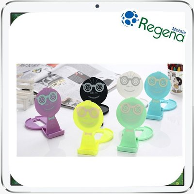 Fancy Folded Mobile Phone Accessory Phone Bracket With Cosmetic Mirror