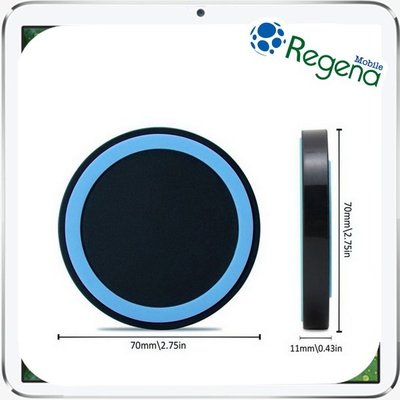 Black Mobile Phone Accessory  Wireless Charging Pad With Wireless Receiver And Usb Cable